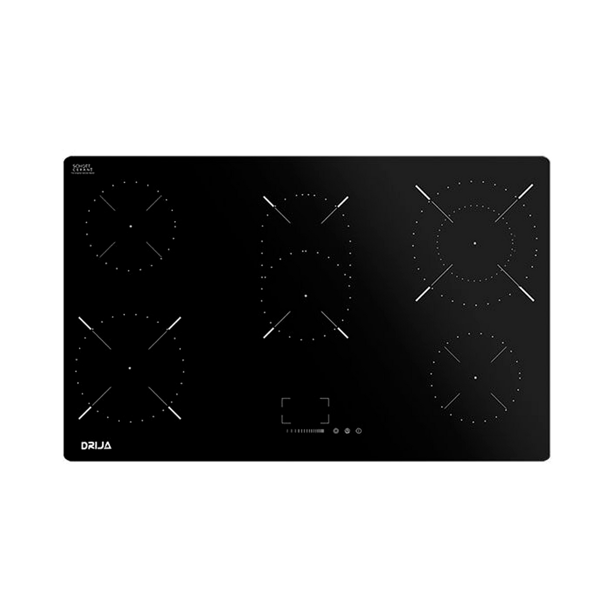 Tope de cocina eléctrico vitro touch 5h 90cm Alemania negro Drija ...