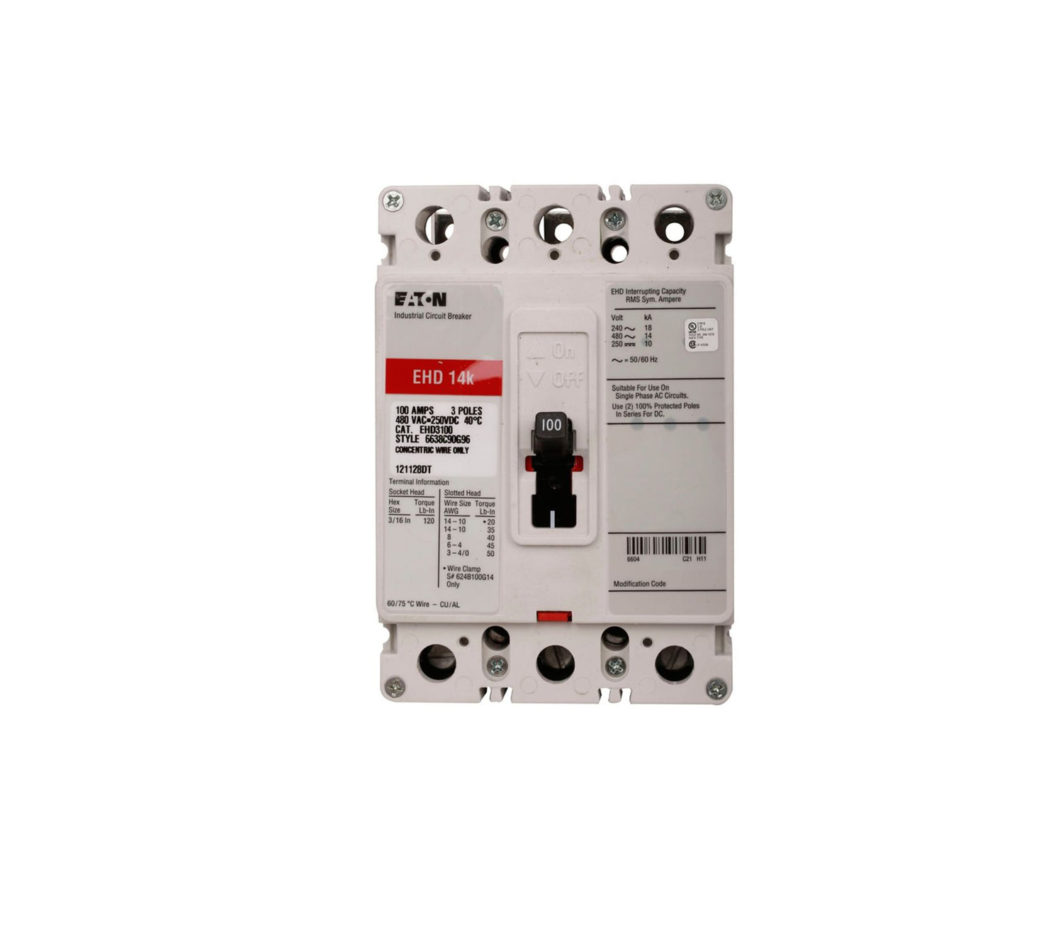 Breaker 2 polos x 1000 AMP trifásico 220V empotrar industrial Eaton ...