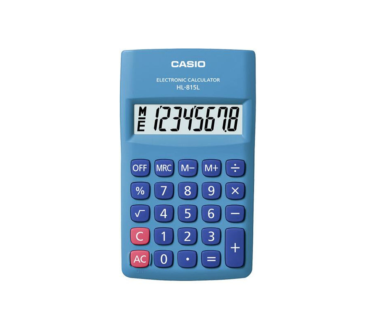 Calculadora de bolsillo 8 dígitos pantalla azul Casio – Titaniccenter.com