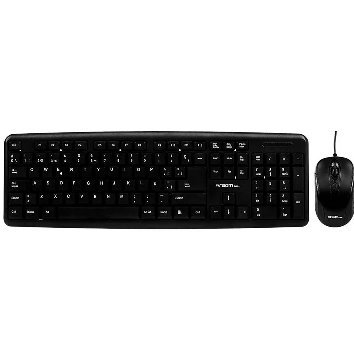 Combo alámbrico teclado + mouse negro Argom Tech – Titaniccenter.com