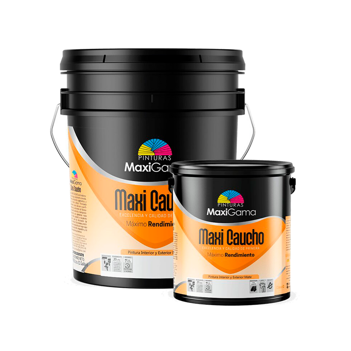 Pintura a base de agua mate MaxiCaucho interior clase C Maxigama ...