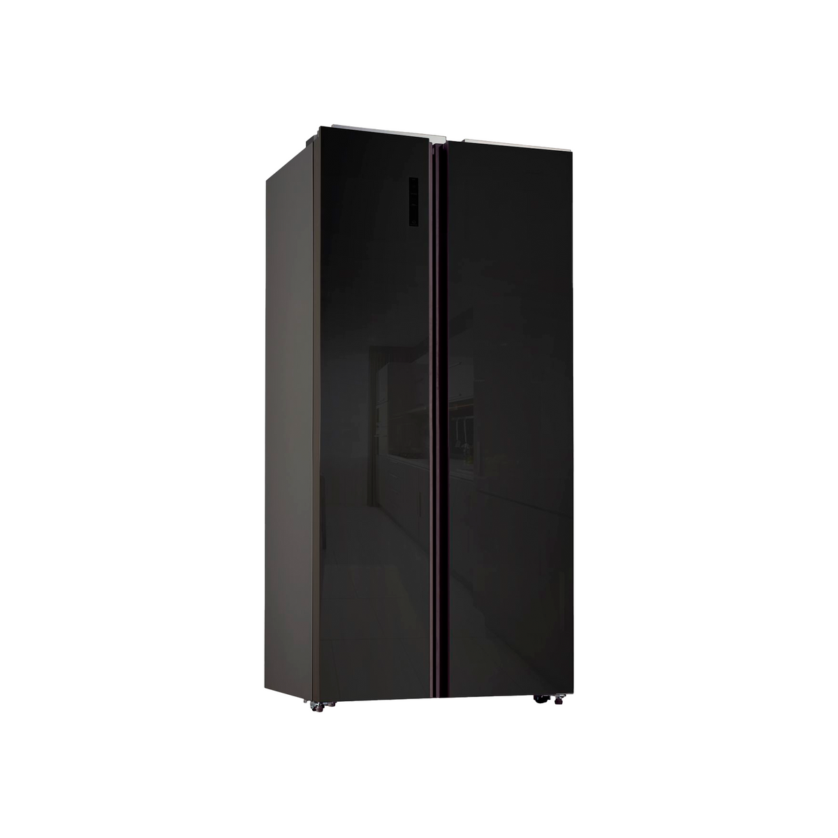 Nevera side by side 520lt (18.4pies) puerta tipo espejo negro Vetrux ...