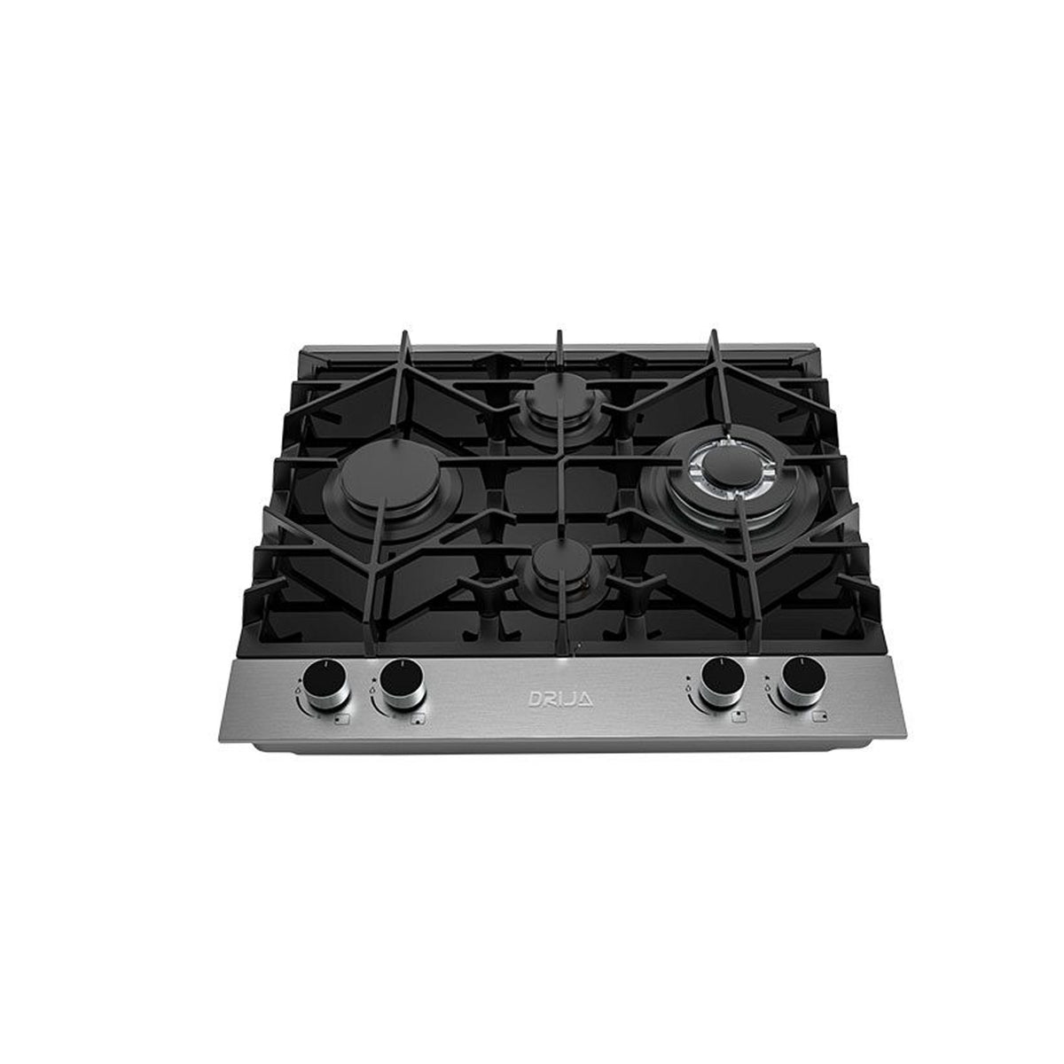 Tope de cocina a gas vitro-acero Ferrara Pro 4 hornillas 60cm Drija ...