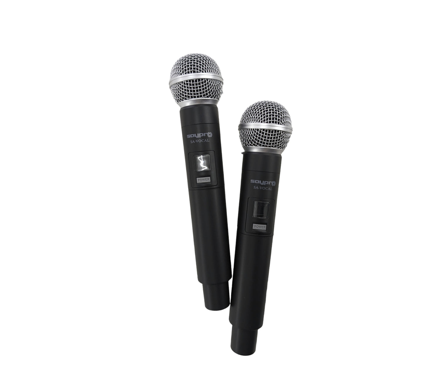 Micrófono inalámbrico UHF 2 MIC mano con panel LED indicador Saypro ...